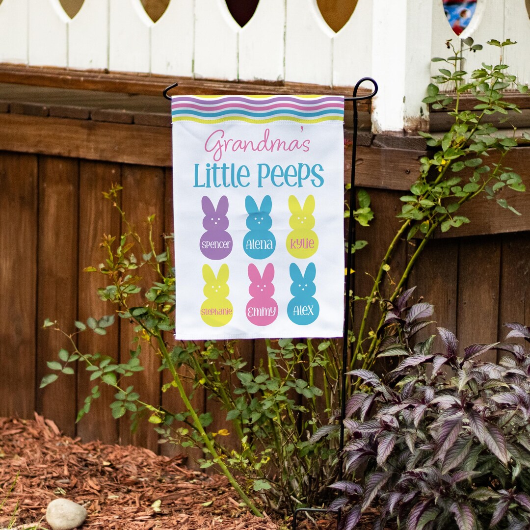 Personalized Grandma's Peeps Easter Garden Flag | Spring Flag With ...