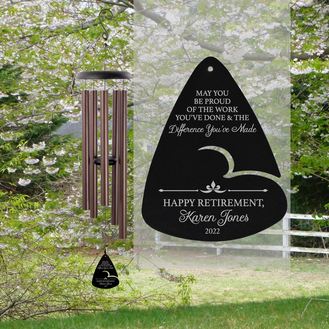 Personalized Retirement Gifts for Women | Women's Retirement Wind Chime ...