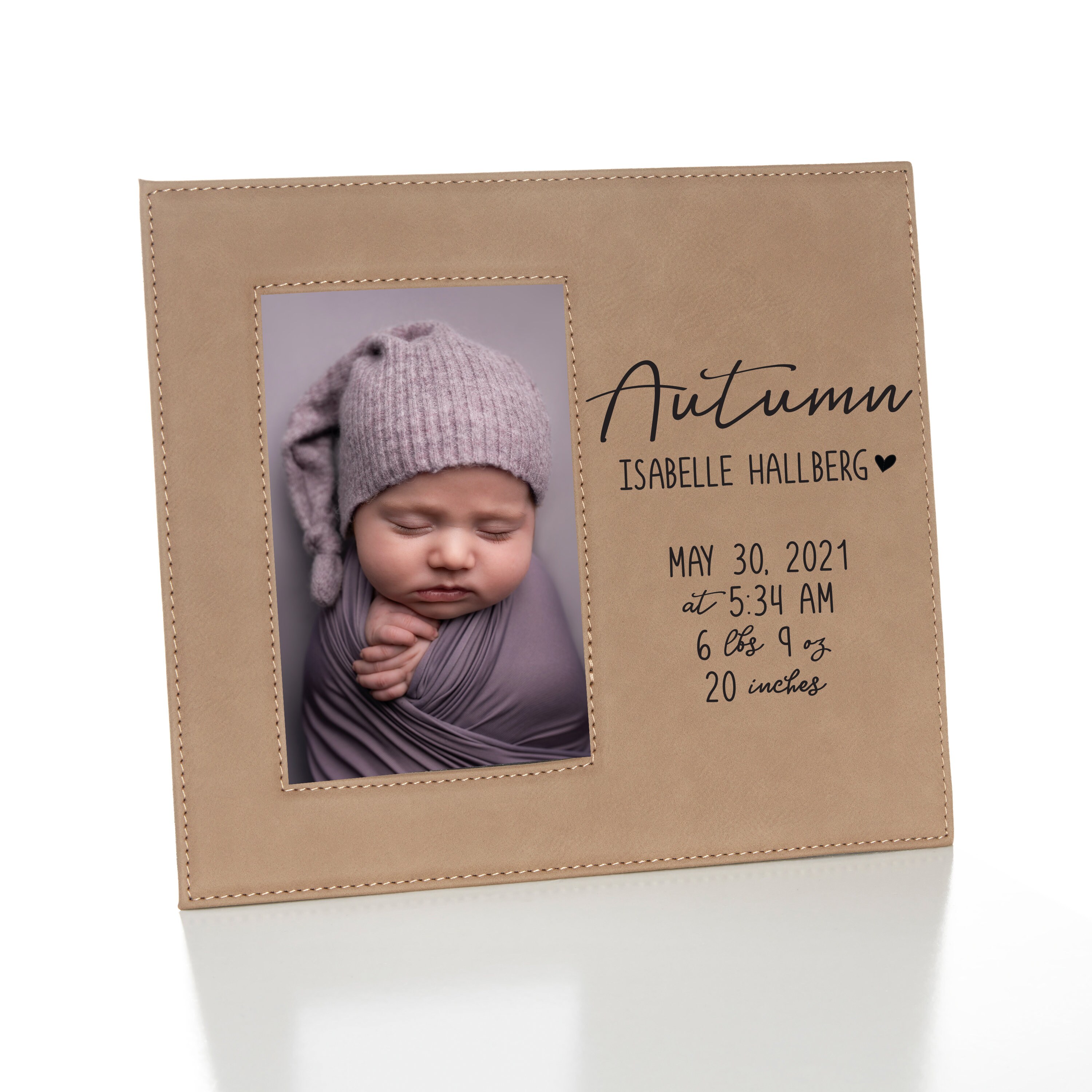 Baby Birth Stats Picture Frame Baby Birth Announcement | Etsy