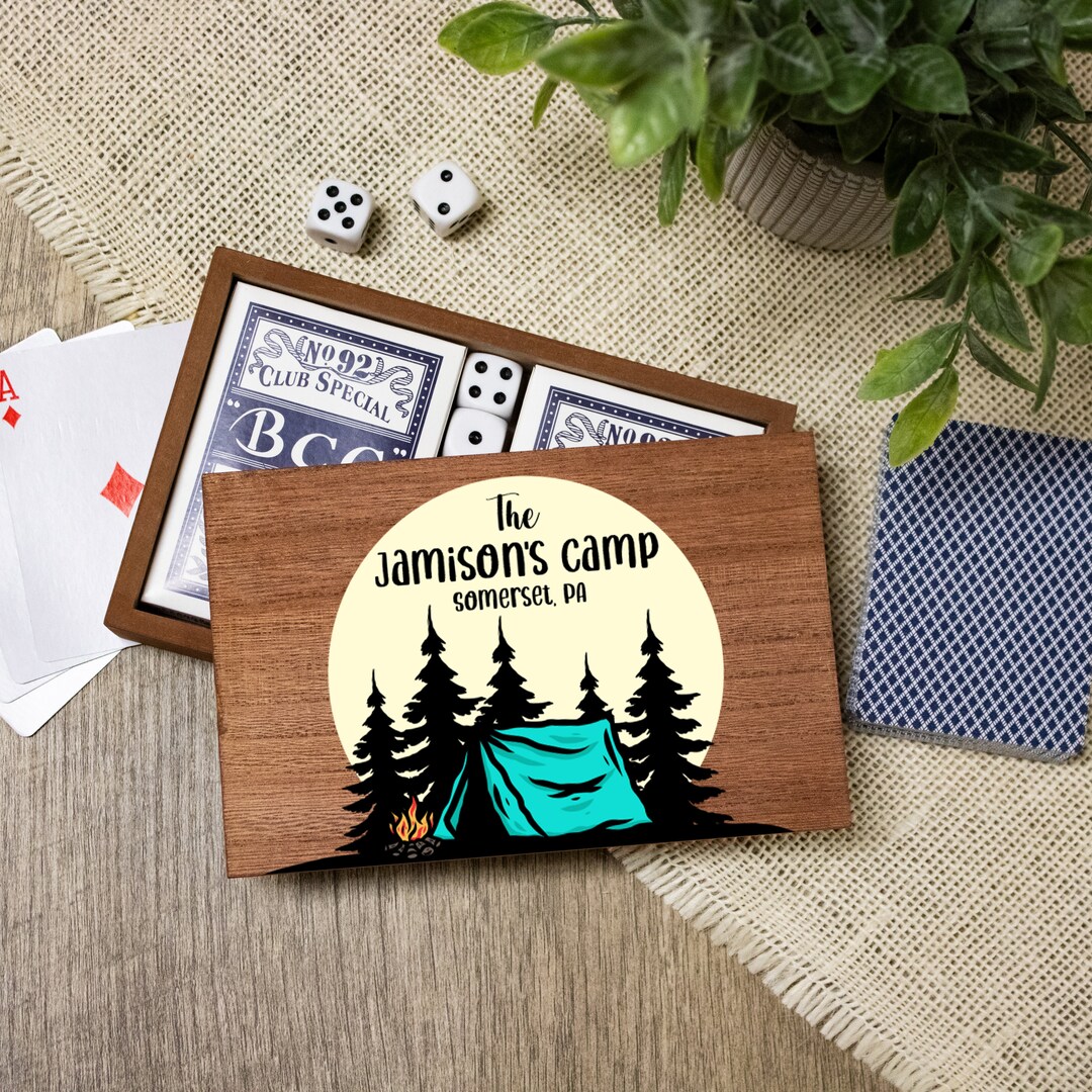 Camping Card Game Box | Family Game Night Gift | Camping Family Game ...