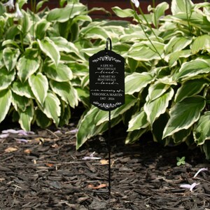 Memorial Garden Stake Personalized | Cemetery Grave Marker | Memorial ...