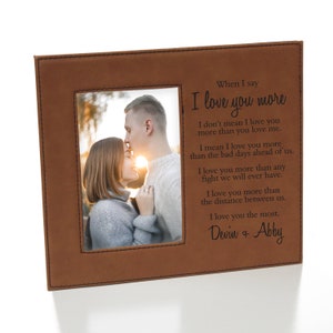 When I Say I Love You More Picture Frame | Love You More Photo Frame ...