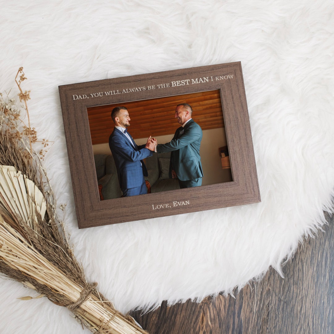 Dad Best Man Picture Frame | Personalized Father of the Groom Gift ...