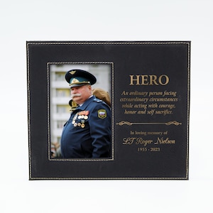 Hero Memorial Picture Frame | Personalized Fallen Hero Picture Frame ...