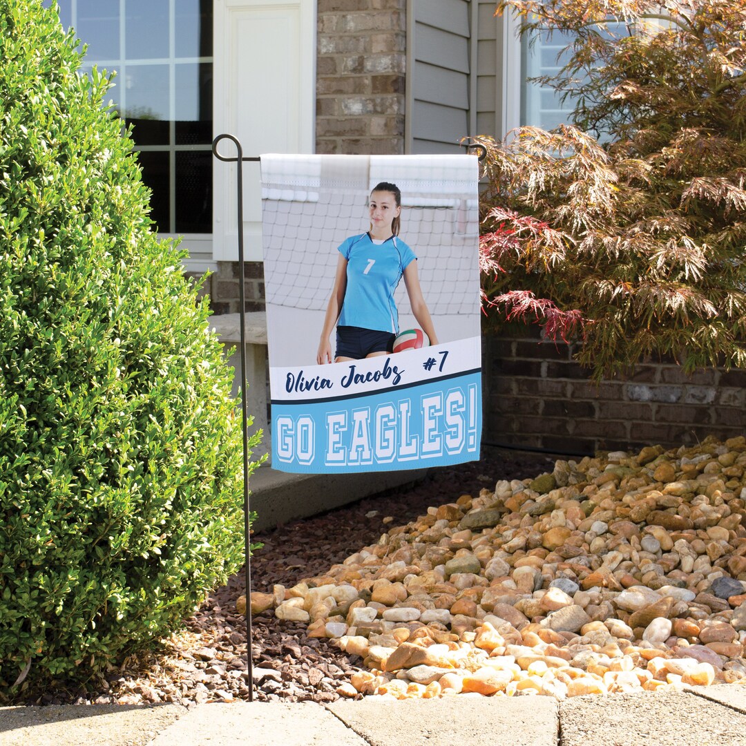 Volleyball Yard Flag With Player's Photo Personalized High School ...