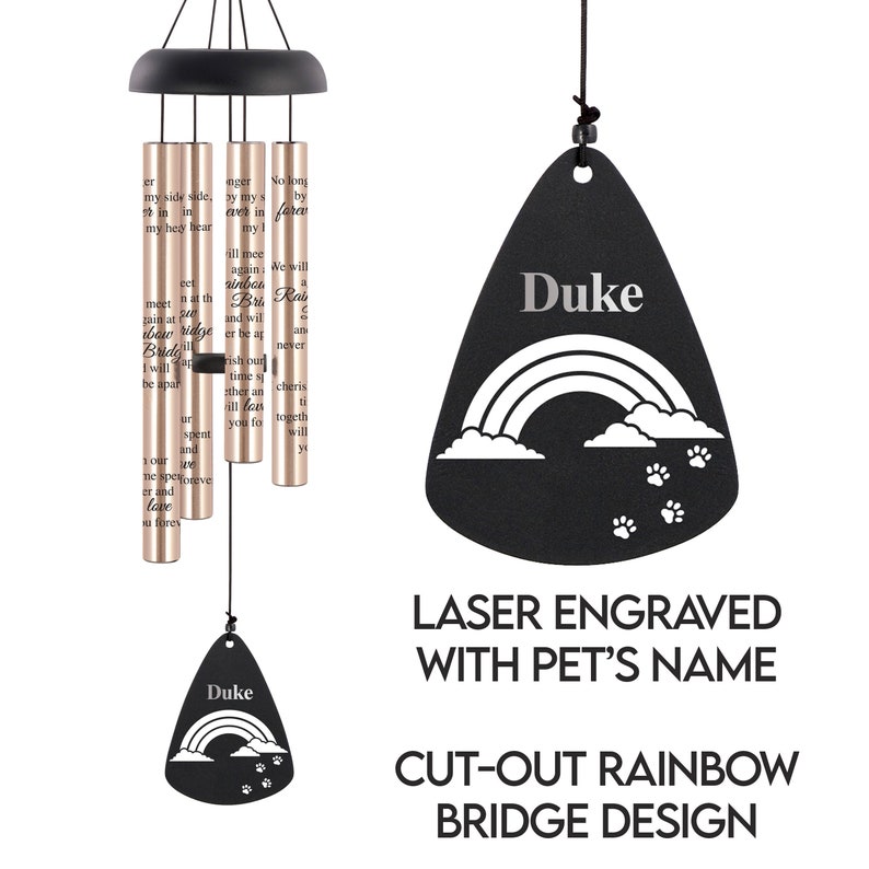 Dog Memorial Wind Chime Personalized Pet Memorial Wind Chime - Etsy