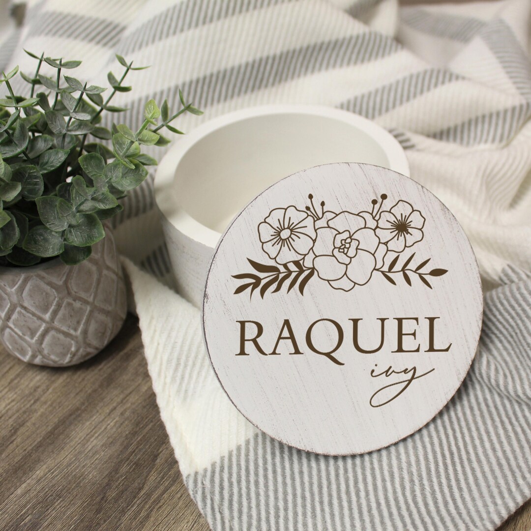 Personalized Keepsake Box for Girls | Floral Memory Box for Baby Girl ...