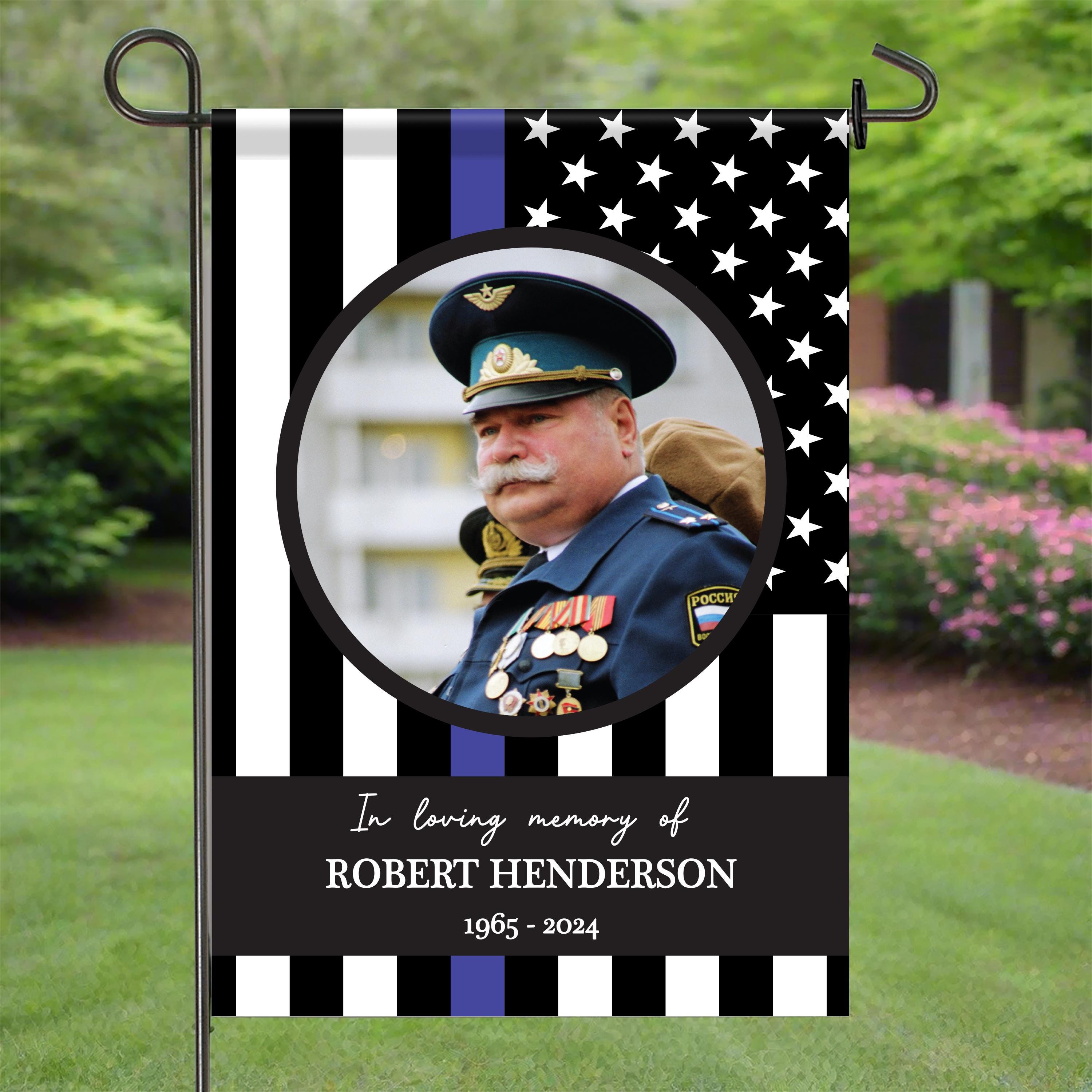 Police Memorial Garden Flag | Police Officer Yard Flag | Police ...