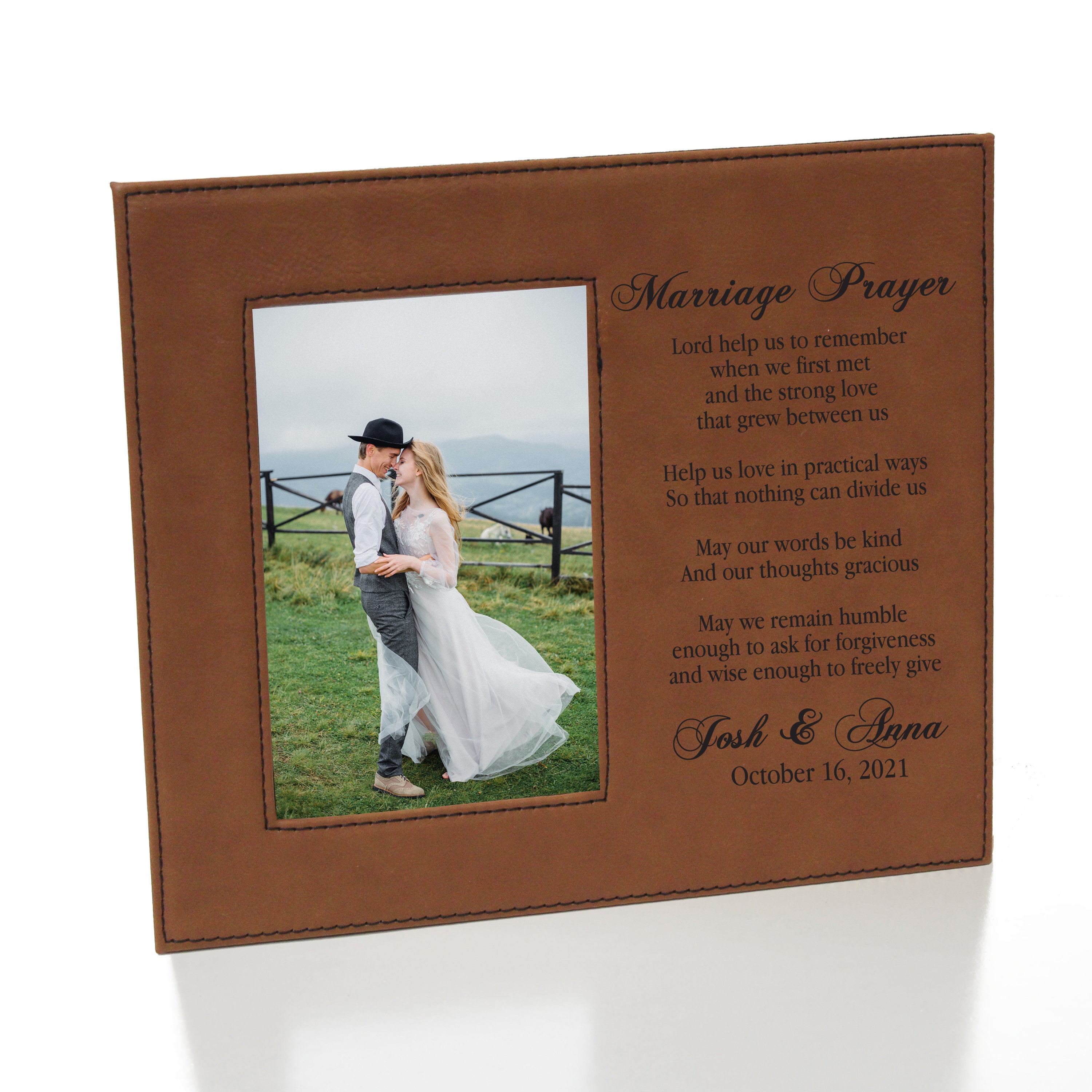 Marriage Prayer Picture Frame Religious Wedding Picture | Etsy