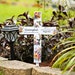 Hummingbird Memorial Solar Cross Garden Stake | Hummingbirds Appear ...