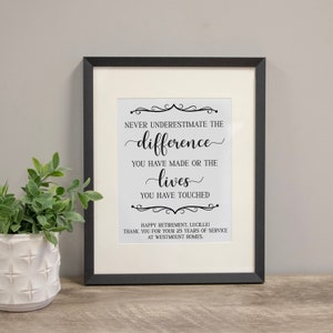 Retirement Signature Sign | Personalized Retirement Gift for Coworkers ...