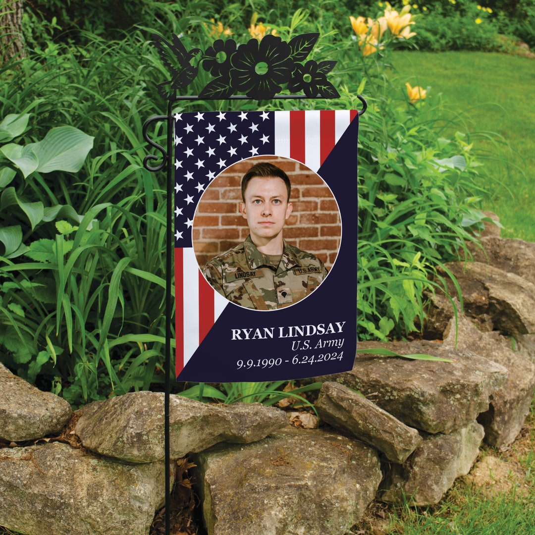 Veteran Memorial Garden Flag | US Army Veteran Yard Flag | Veteran ...