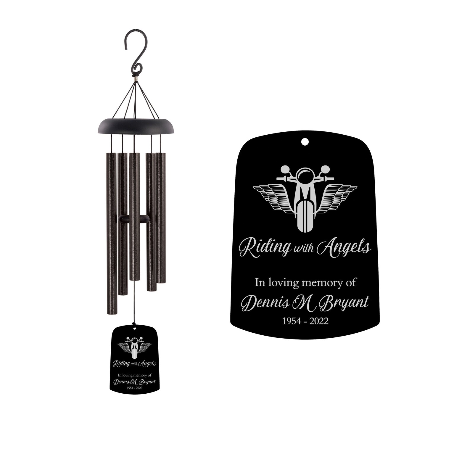 Motorcycle Memorial Wind Chime Riding With Angels Memorial - Etsy