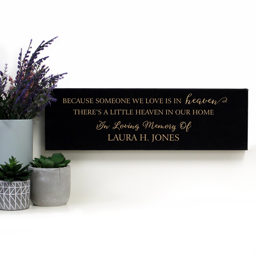 Memorial Wall Sign There is Heaven in Our Home Wall Art in Loving ...
