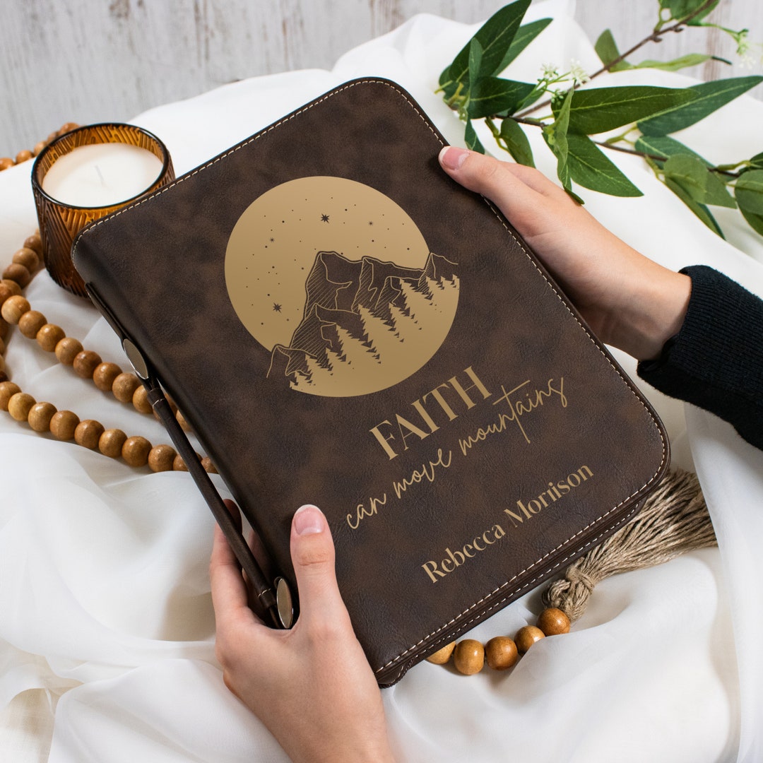 Faith Can Move Mountains Bible Verse Bible Cover | Personalized Have ...