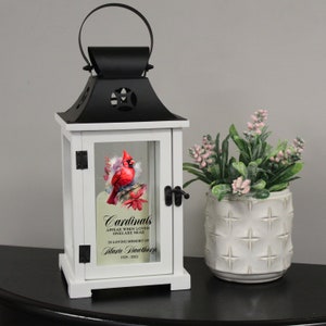Cardinal Memorial Lantern | Personalized Sympathy Lantern With Red ...