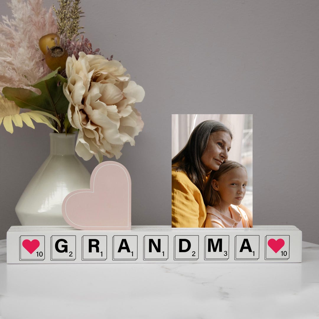 Grandma Word Game Photo Block | Personalized Grandchildren Photo Gifts ...