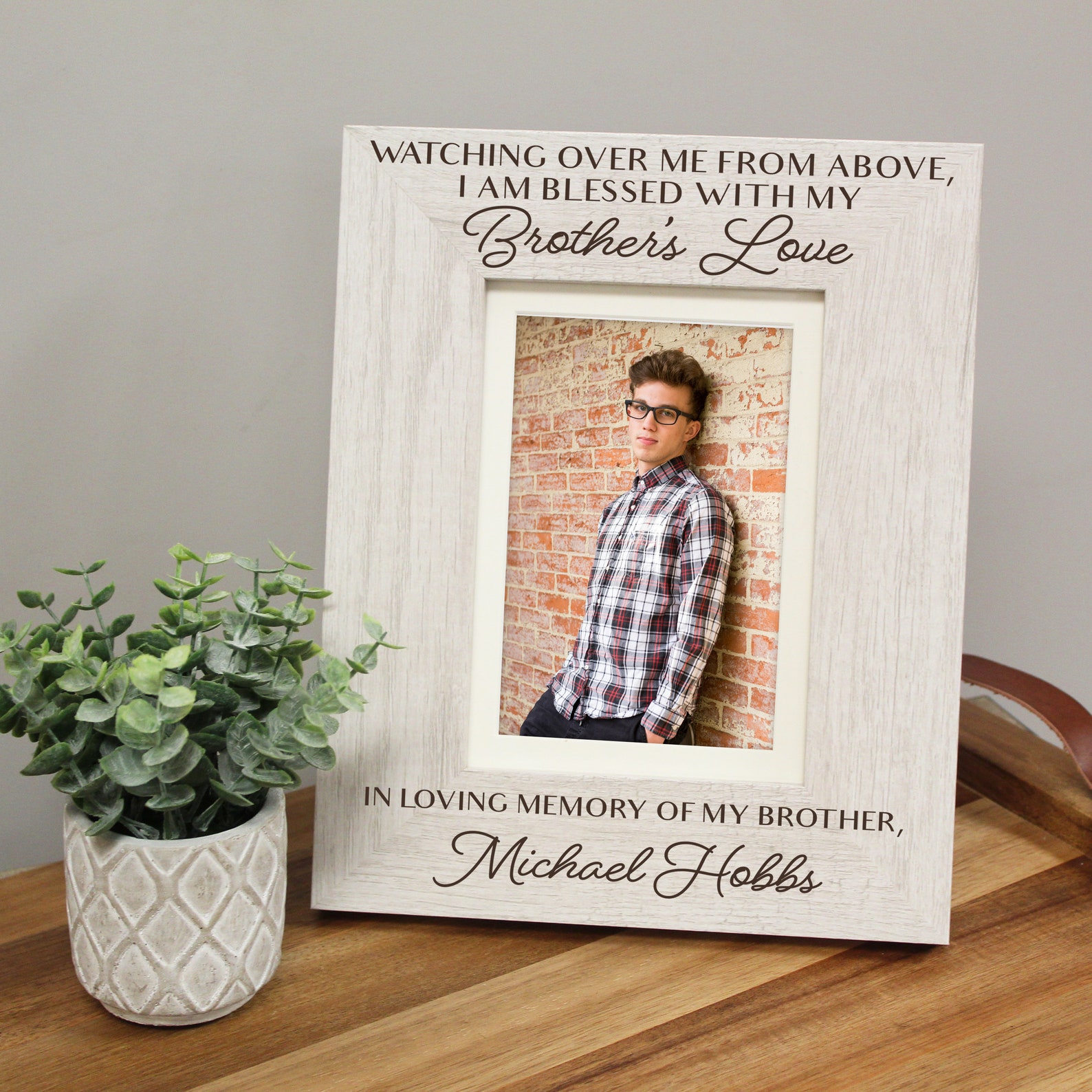 Brother Memorial Picture Frame | Loss of Brother Sympathy Gift ...