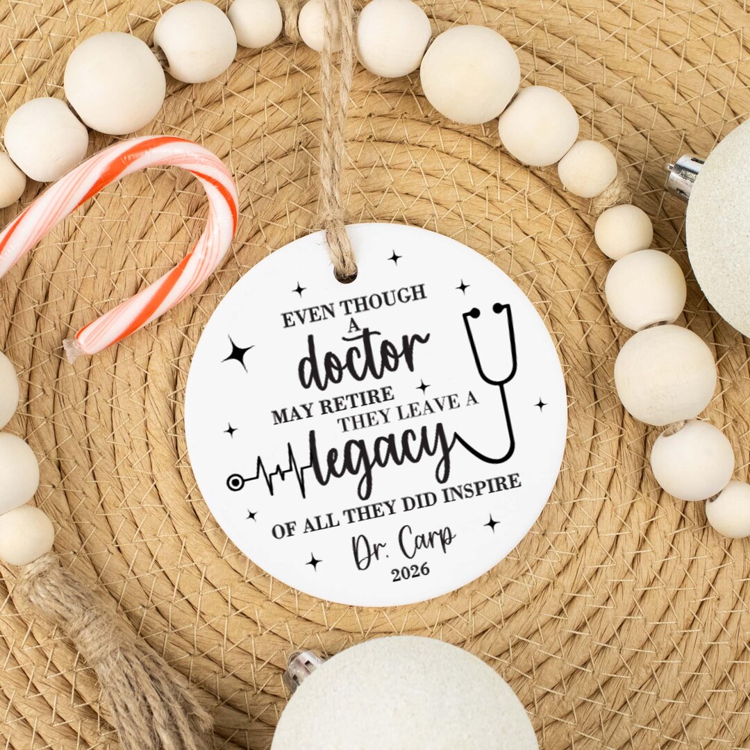 Doctor Retirement Ornament | Doctor First Christmas Retired | Retiring ...