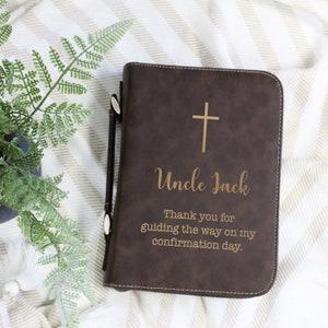 Confirmation Sponsor Bible Cover | Confirmation Sponsor Gift | Catholic ...