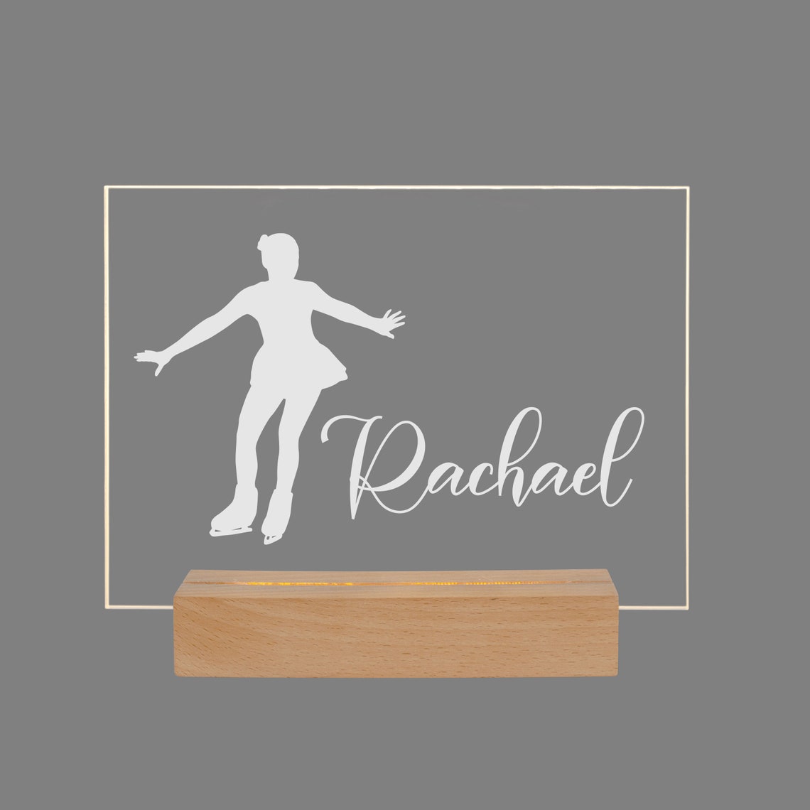 Figure Skating Night Light | Personalized Ice Skater Light | Ice ...