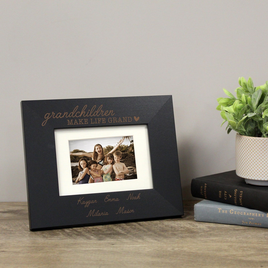 Grandchildren Make Life Grand Picture Frame Grandparents Picture Frame ...