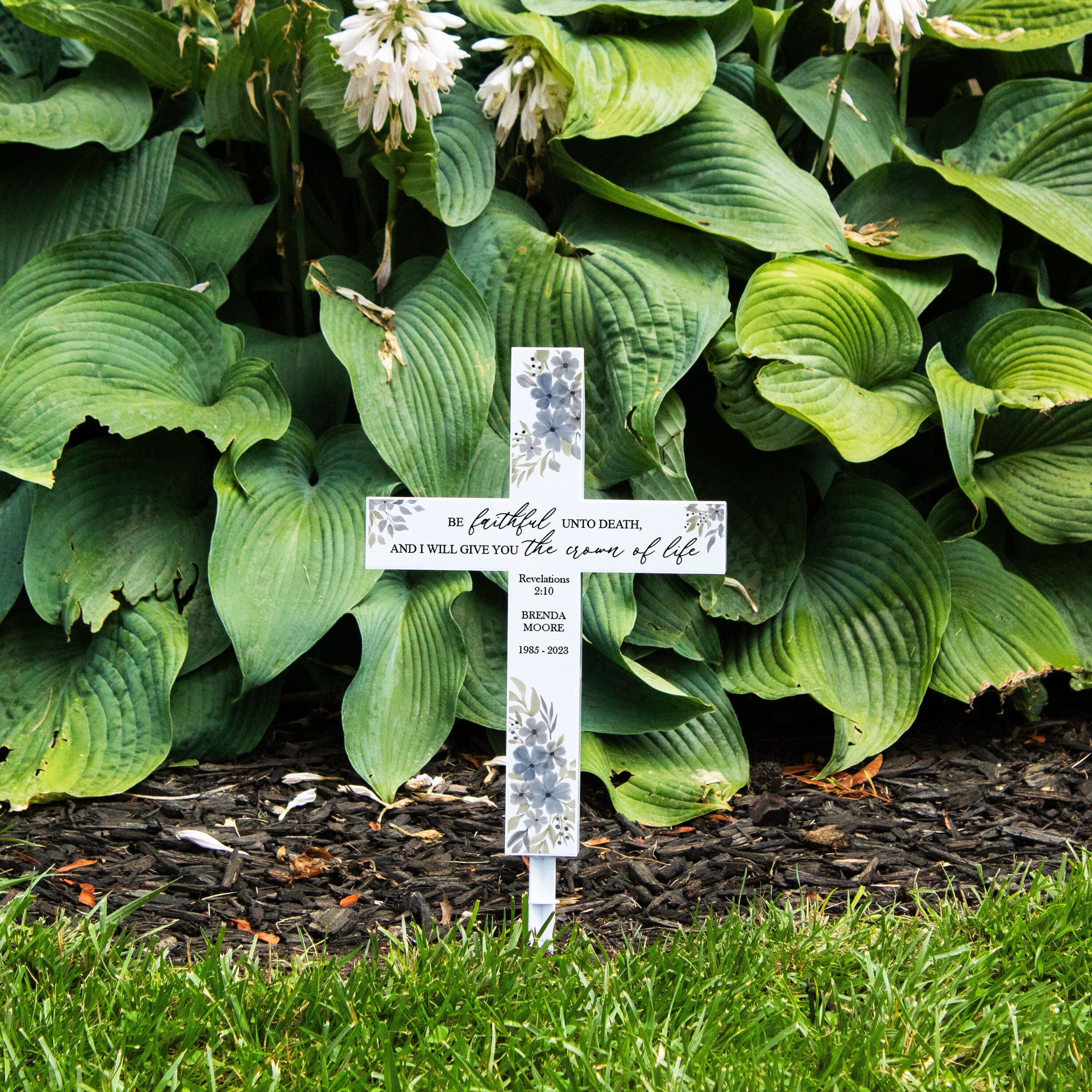 Crown of Life Memorial Solar Garden Cross | in Memory of Garden Stake ...