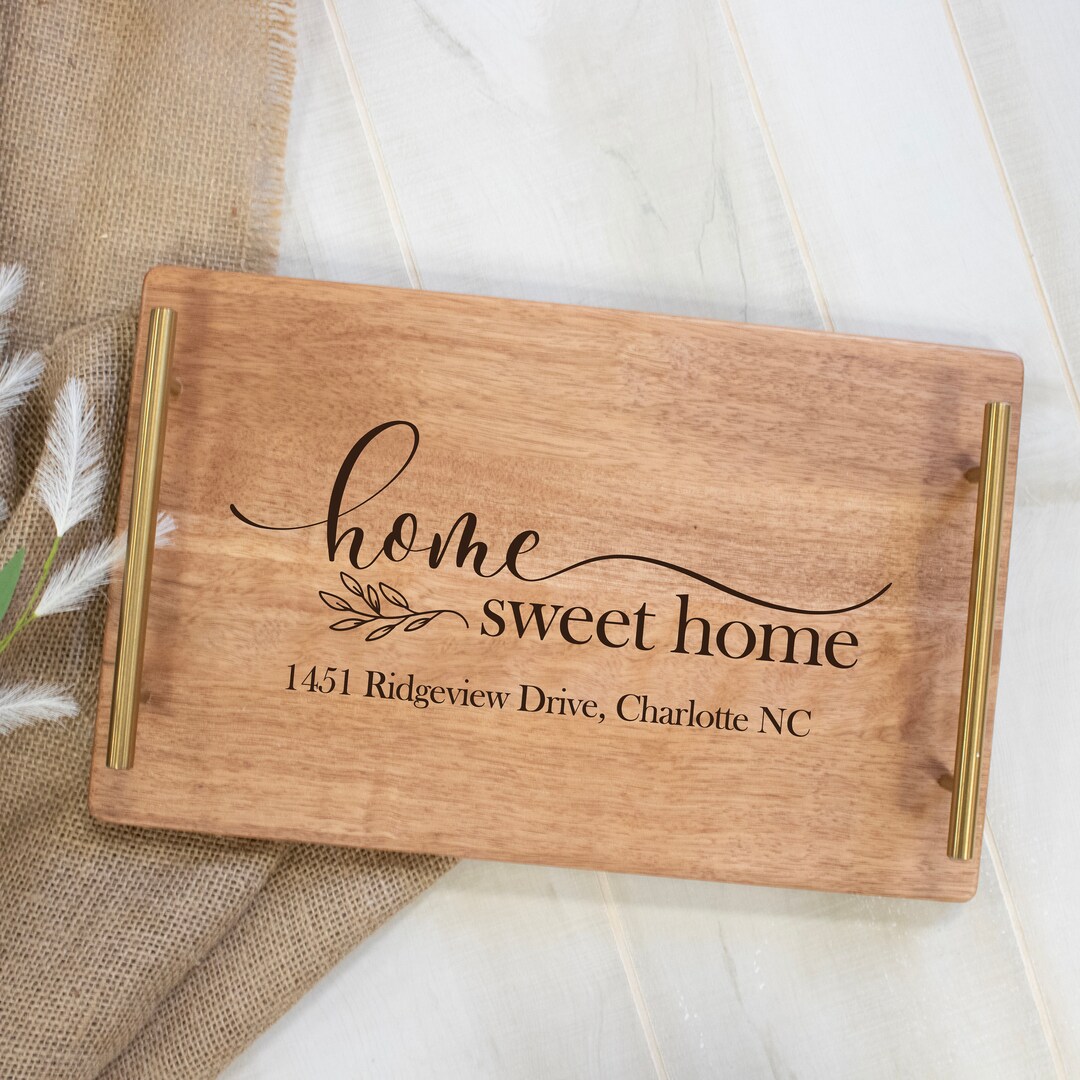Personalized Serving Tray Housewarming Serving Tray New Home Gift Home ...