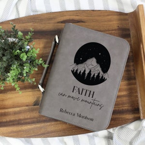 Faith Can Move Mountains Bible Verse Bible Cover | Personalized Have ...