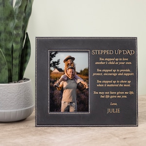 Step Dad Gift Picture Frame | Personalized Stepfather Picture Frame ...