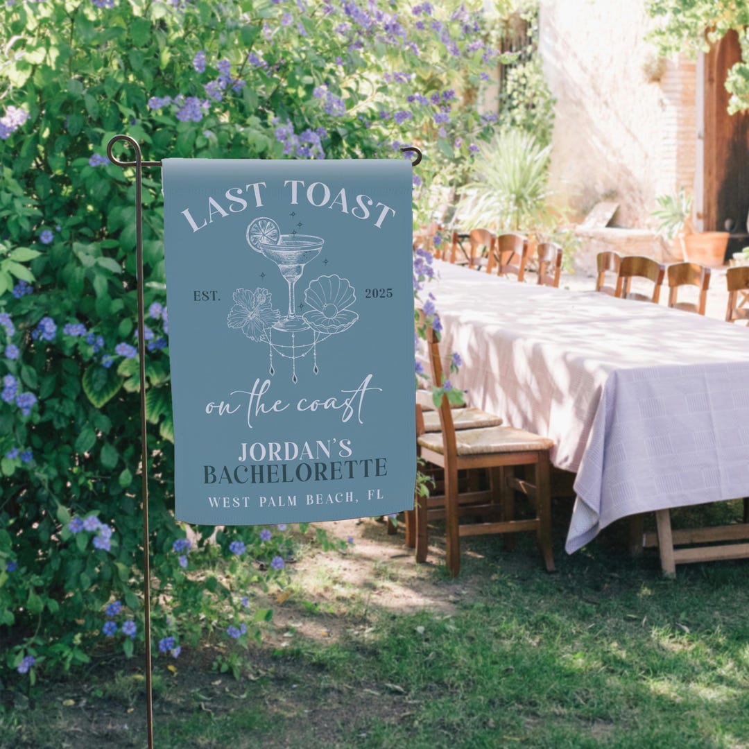 Bachelorette Party Welcome Flag | Personalized Bridal Shower Yard Flag ...
