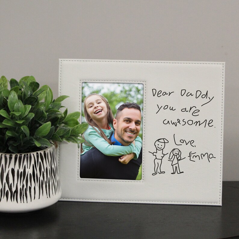 Fathers Day Gift From Kids | Kid's Handwriting Picture Frame | Child's ...