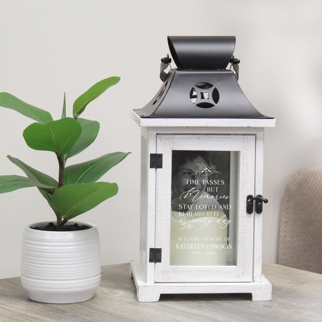 Memories Stay Memorial Lantern With Picture Frame | in Memory of ...