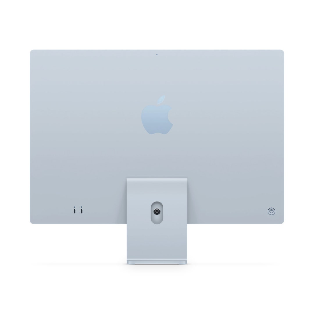 Soft Blue Imac Skin, Light Blue Apple Imac Skin Cover, Pastel Blue ...