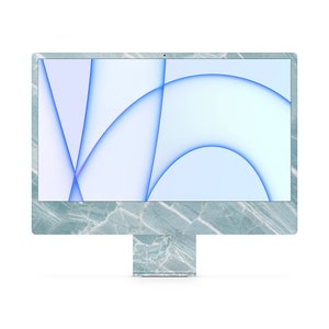 Mint Marble Imac Skin, Apple Imac Skin Cover, Cool Imac Skin Cover ...