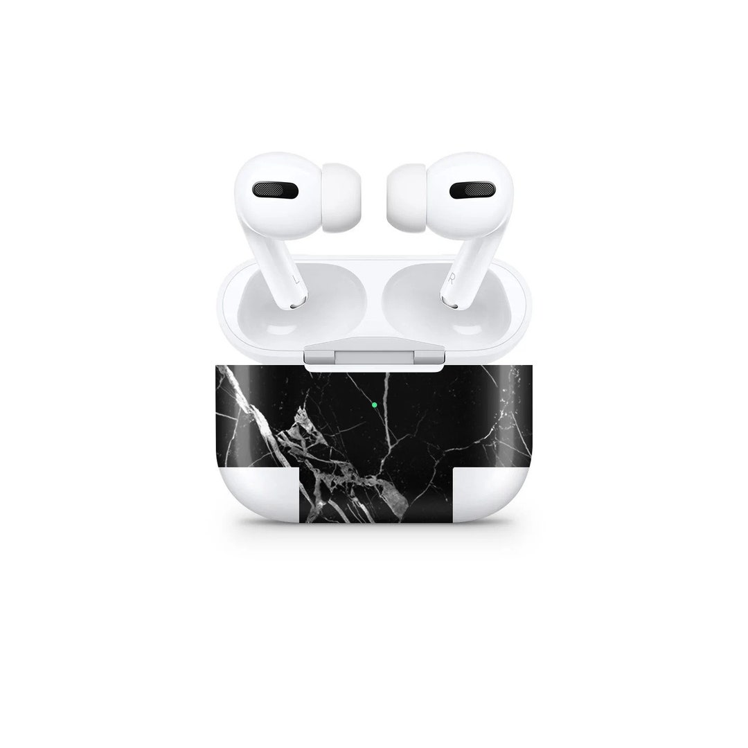 Black Hyper Marble Airpods Skin, Apple Airpods Skin, Hyper Marble ...