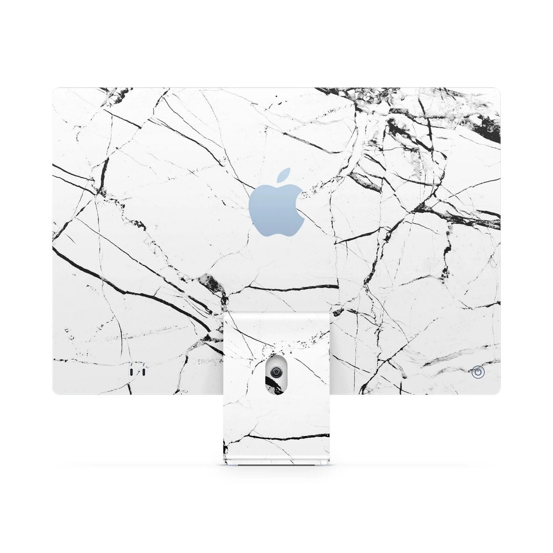 White Hyper Marble Imac Skin Apple Imac Skin Cover Classic - Etsy