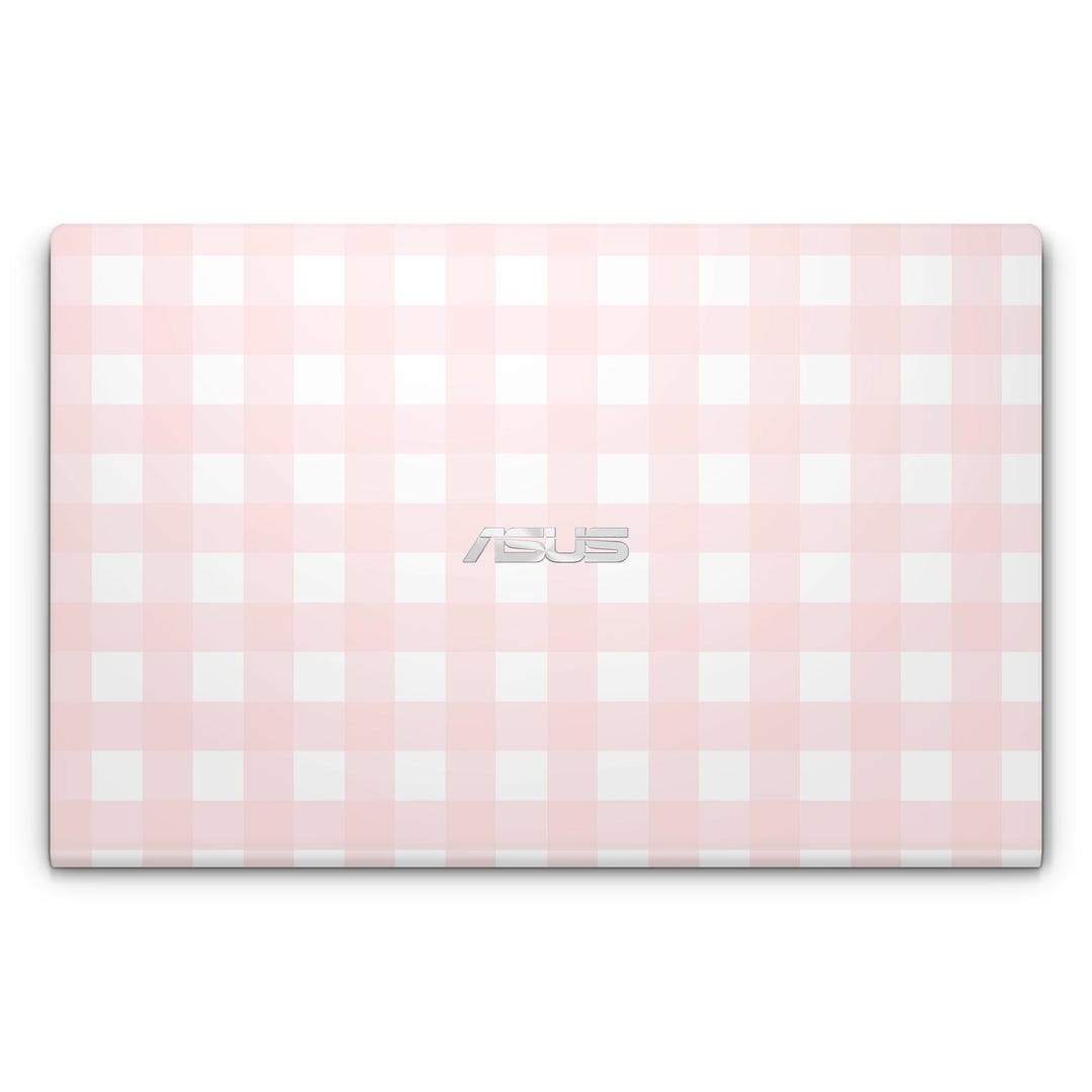 Asus Vivobook Skin in Pink Gingham, Cover in Pink Gingham, Wrap Decal ...