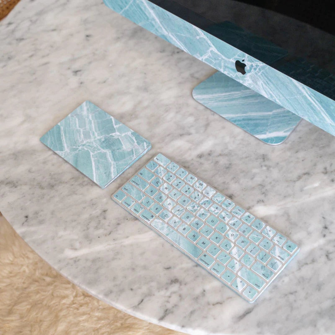 Mint Marble Imac Skin, Apple Imac Skin Cover, Cool Imac Skin Cover ...