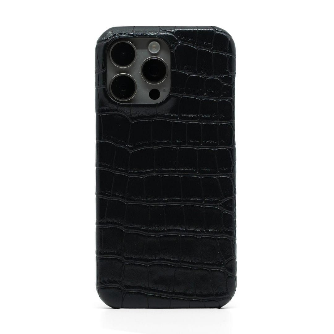 Black Crocodile iPhone Case - Slim, Lightweight Protection - Etsy