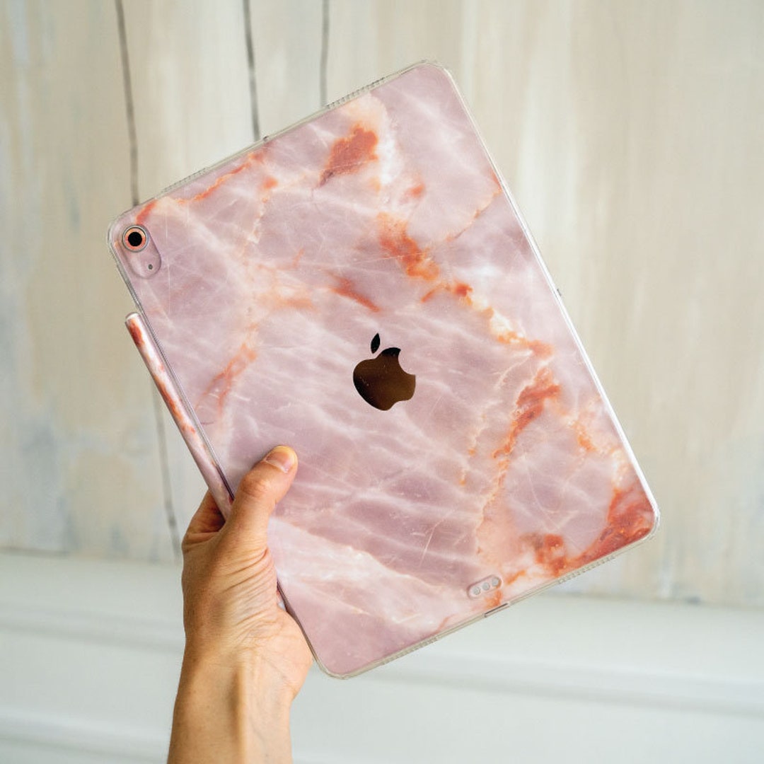 IPad Case: Blush Marble Design - Skin and Clear Protective Cover - Etsy