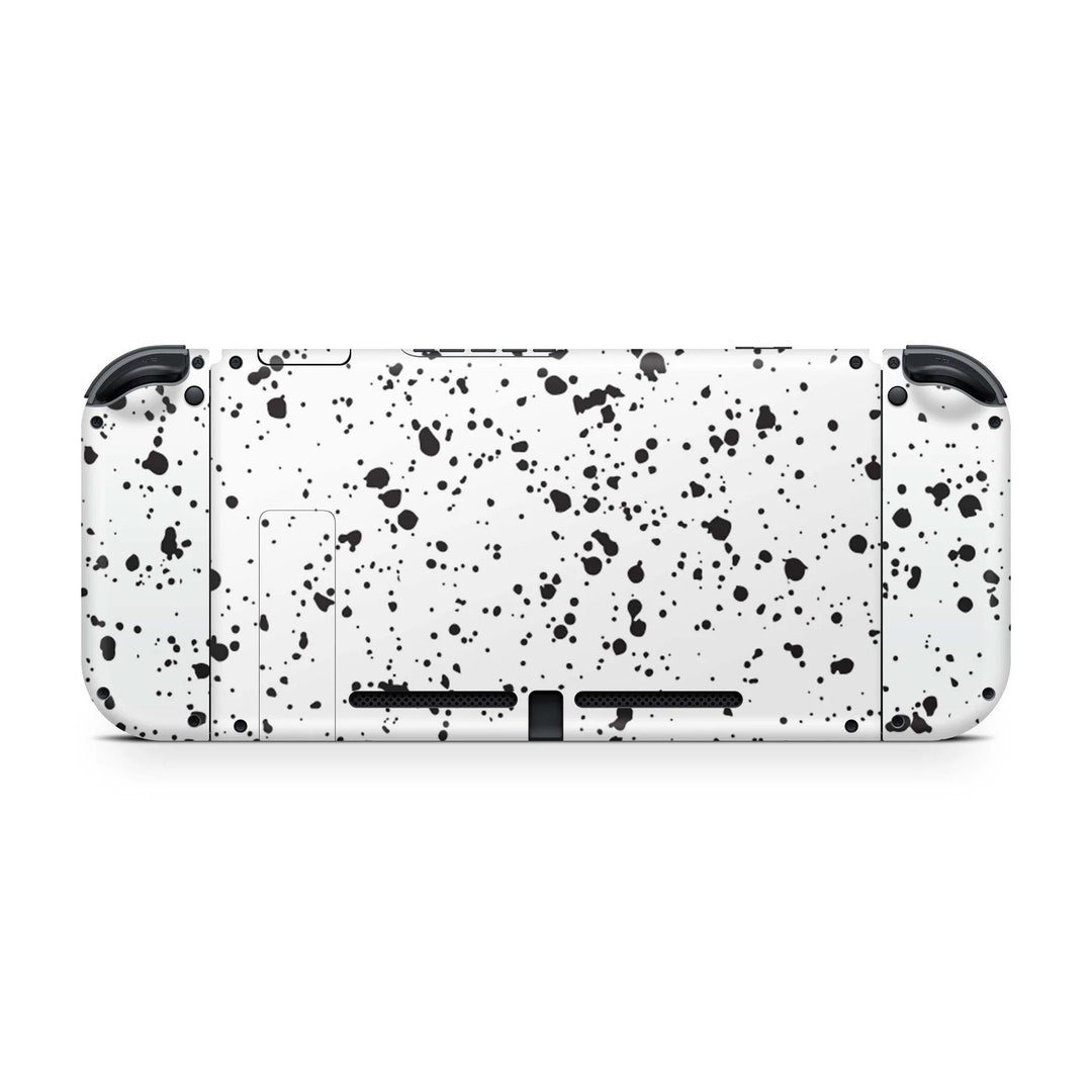 White Speckle Nintendo Switch Skin, Monochromatic Nintendo Switch Skin ...
