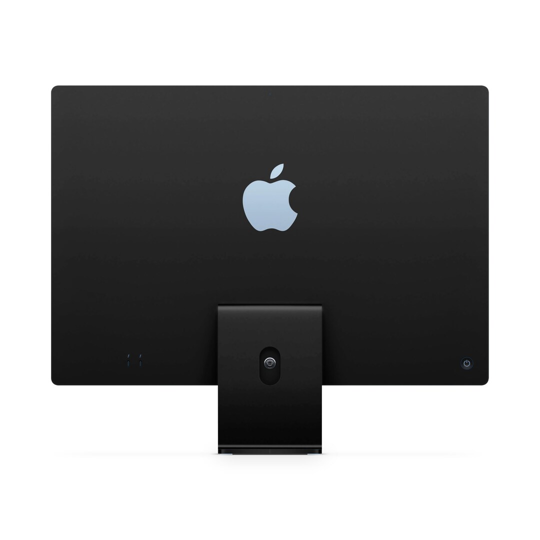 Black Imac Skin, Solid Black Apple Imac Skin Cover, Classic Imac Skin ...