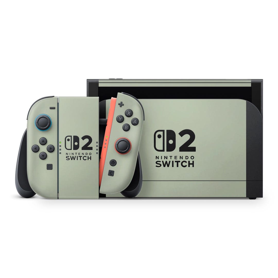 Sage Green Nintendo Switch 2 Skin, Sage Green Nintendo Switch 2 Skin ...