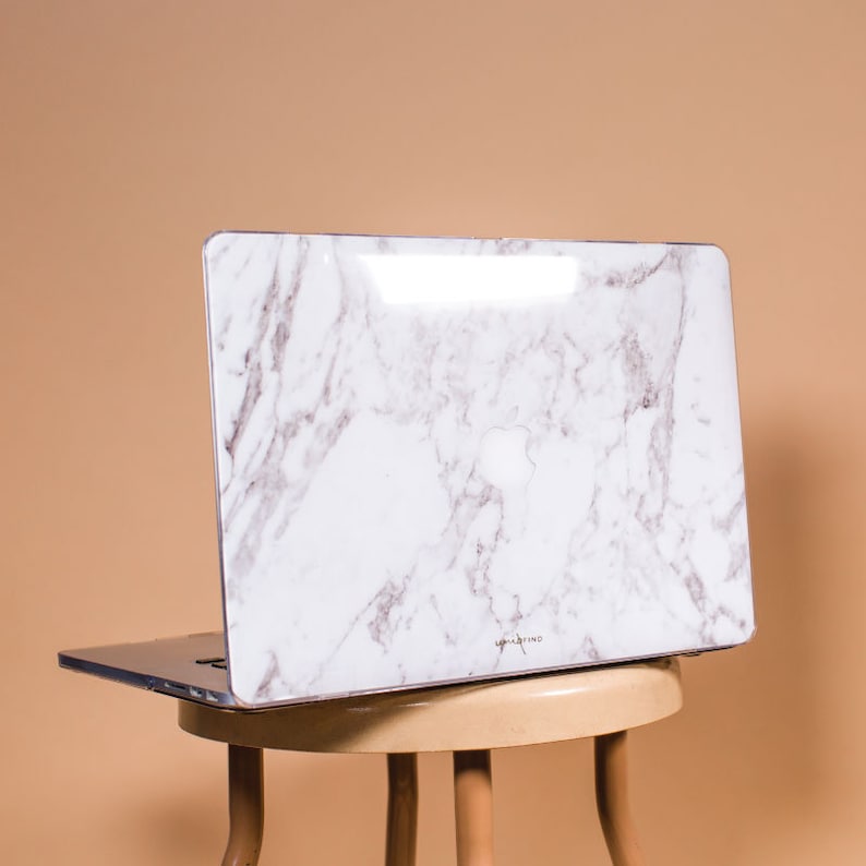 White Marble Macbook Case White Marble Macbook Hardshell - Etsy