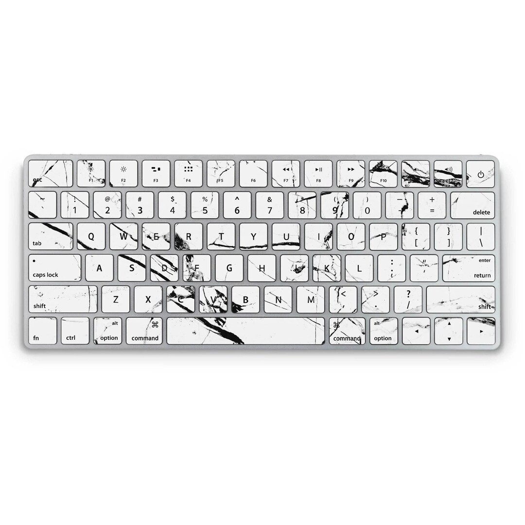 White Hyper Marble Magic Keyboard Skin, Apple Magic Keyboard Skin ...