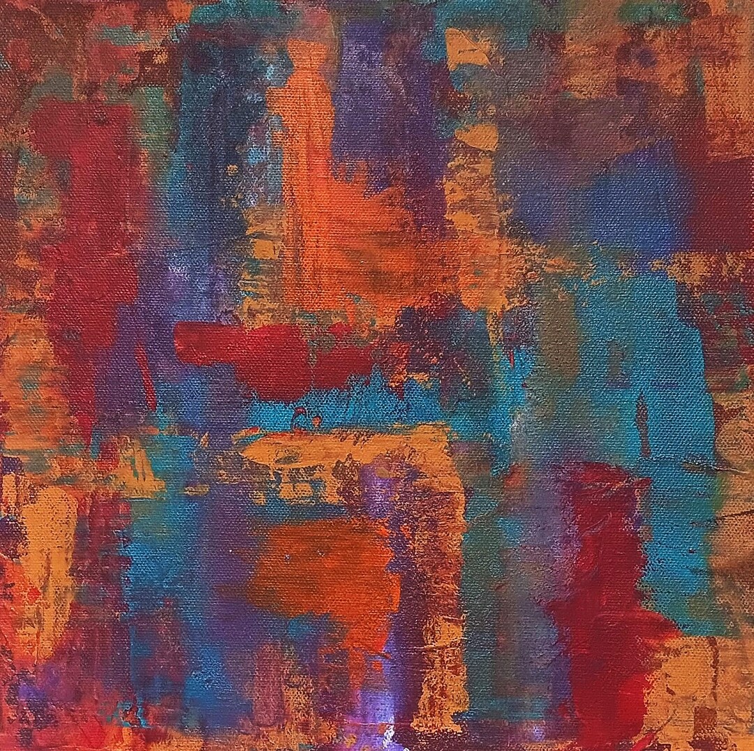 CHARLES ANTHONY REYNA Small Abstract Paintings Art Canvas Original ...