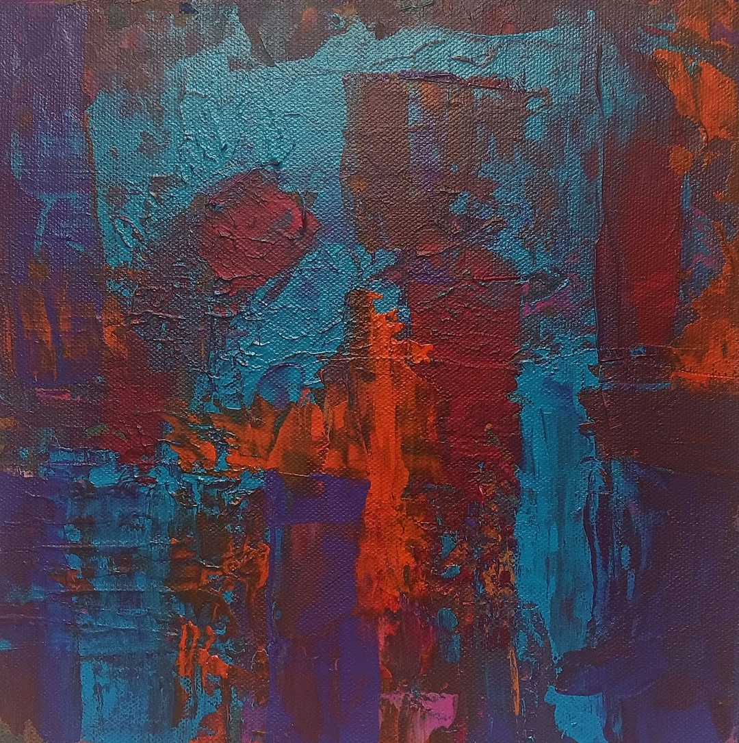 CHARLES ANTHONY REYNA Small Abstract Paintings Art Canvas Original ...