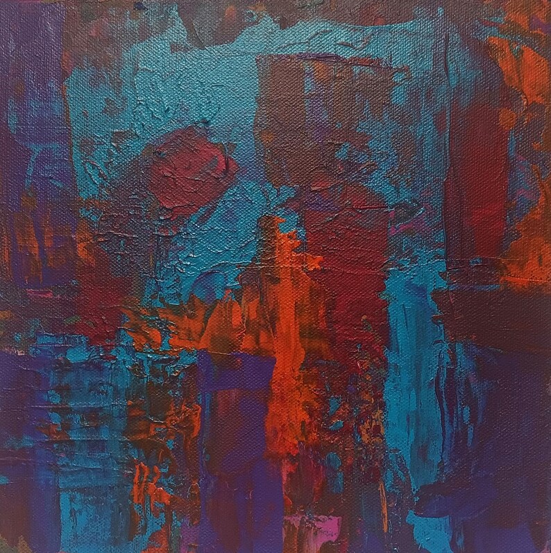 CHARLES ANTHONY REYNA Small Abstract Paintings Art Canvas Original ...