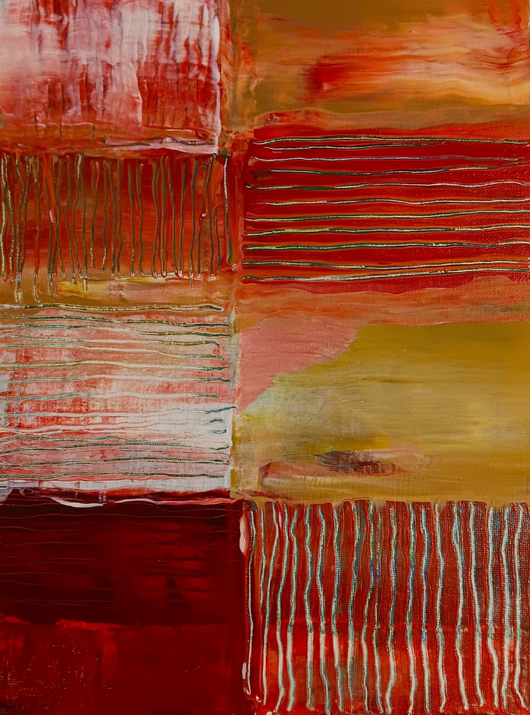 CHARLES ANTHONY REYNA Small Abstract Paintings Art Canvas Original ...